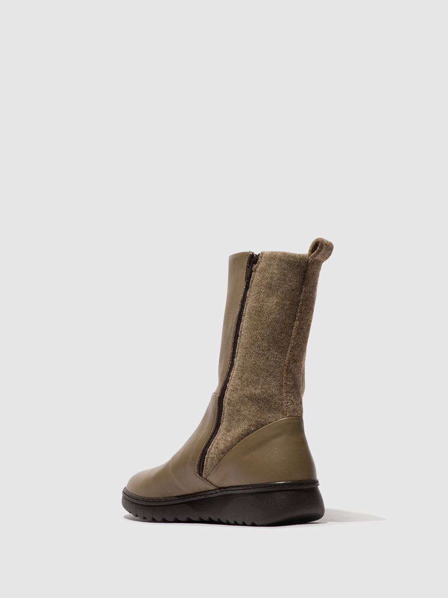 Botas com Fecho EZRA649SOF SLUDGE W/BEIGE FELT – Foreva