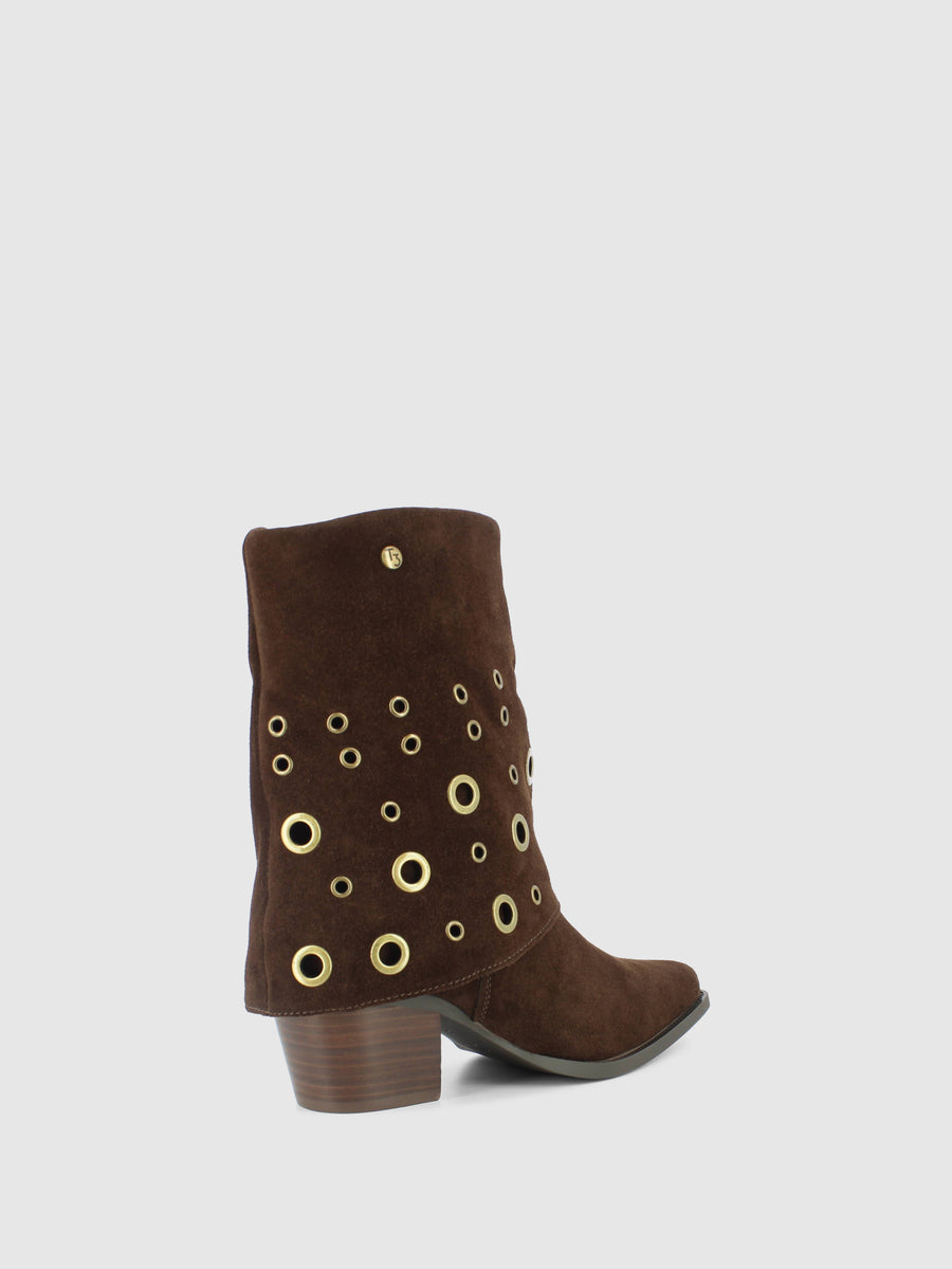 Botas com Fecho em Castanho – Foreva
